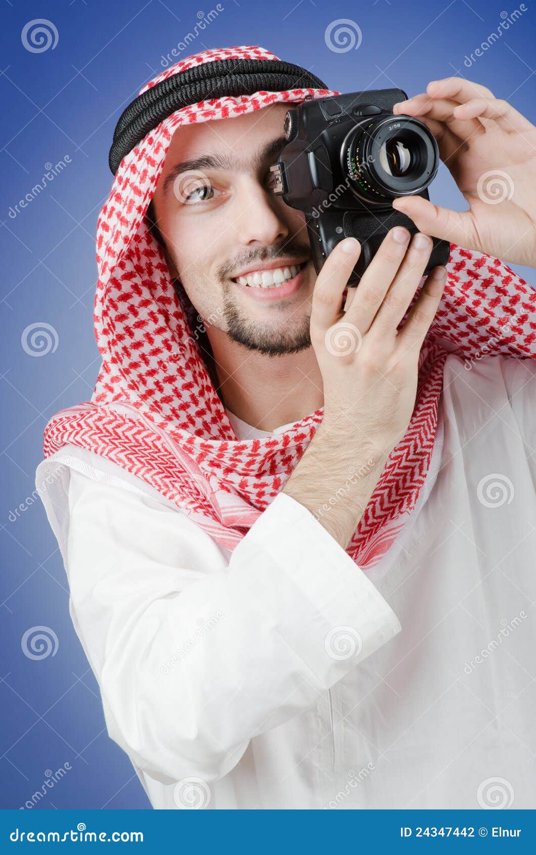 Arab Photographer in Studio Stock Photo - Image of digital, paparazzi ...