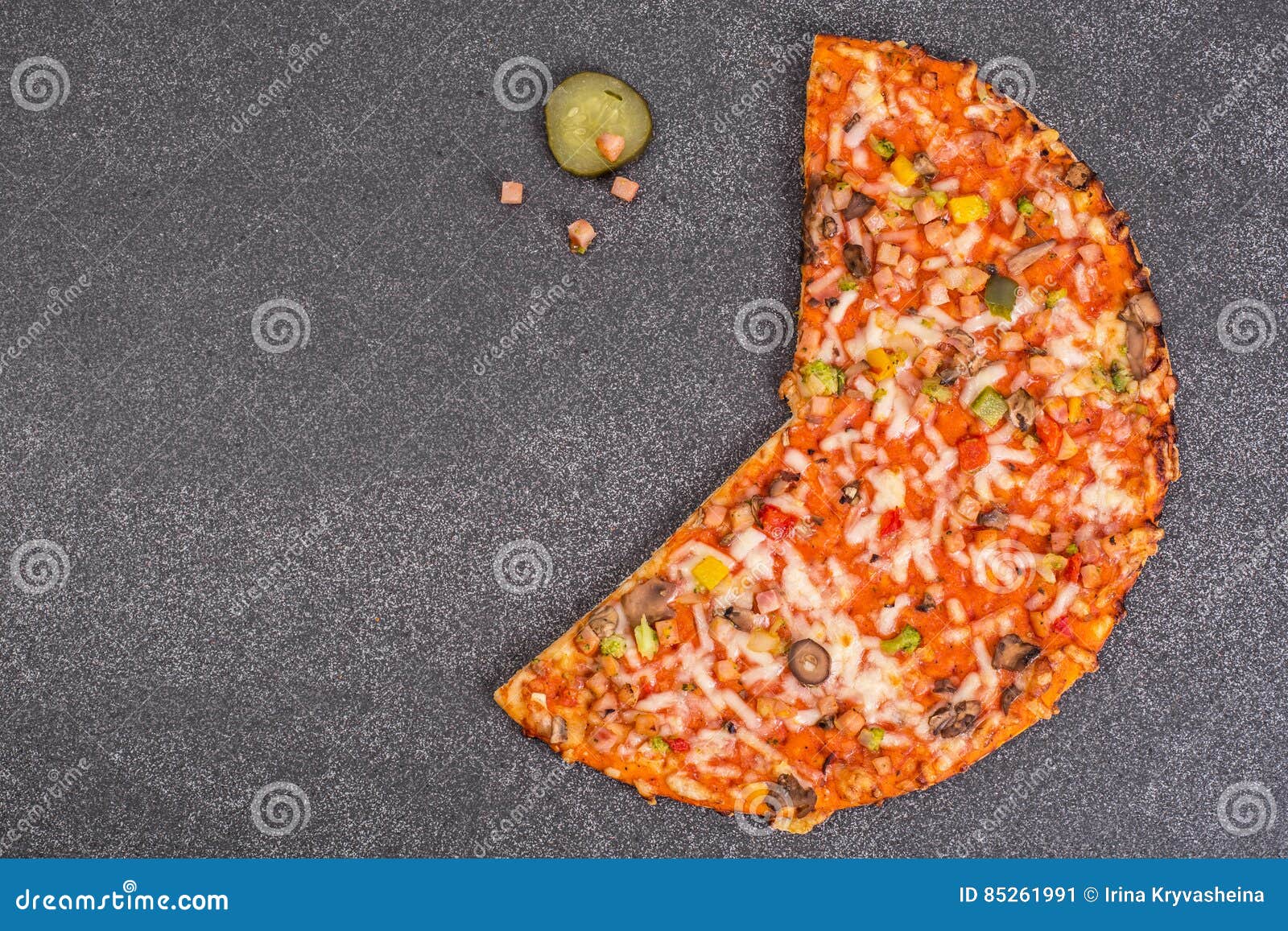 Arab Pizza with Chicken and Mushrooms Stock Image - Image of chicken ...