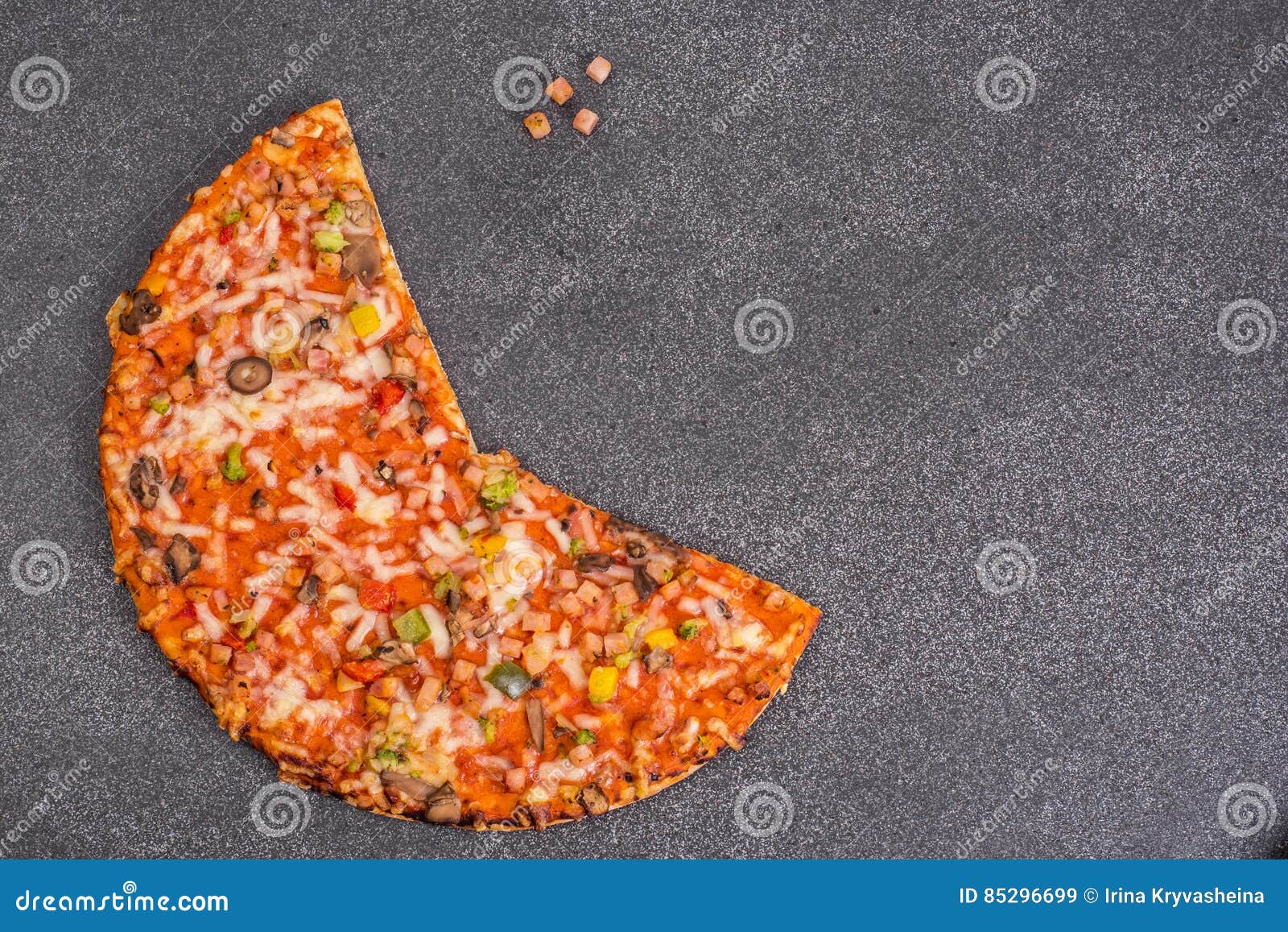 Arab Pizza with Chicken and Mushrooms Stock Image - Image of ramadan ...