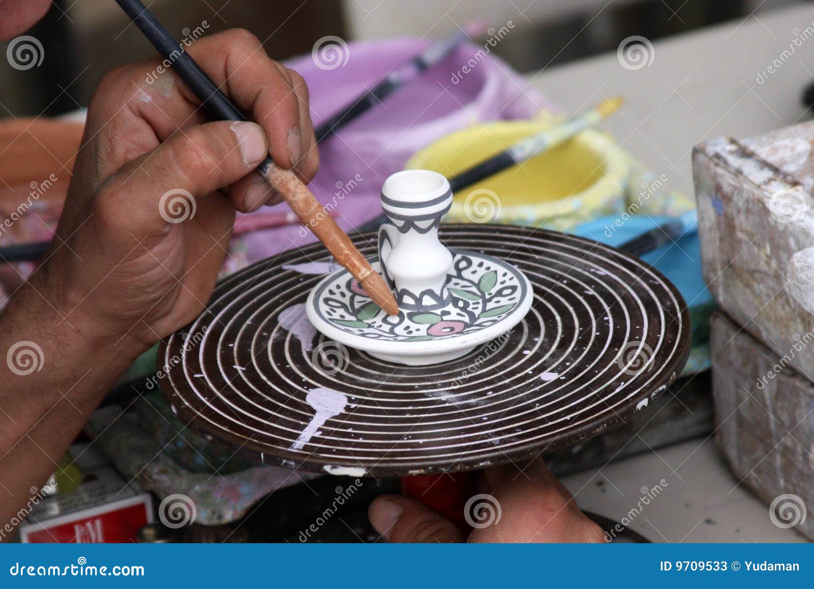 Arab Pottery stock illustration. Illustration of craftsmanship - 9709533