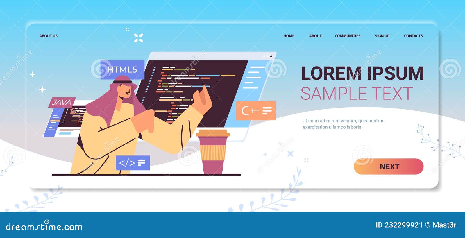 Arab Programmer Writing Code For Computer App Engineering Software Coding Programming Stock