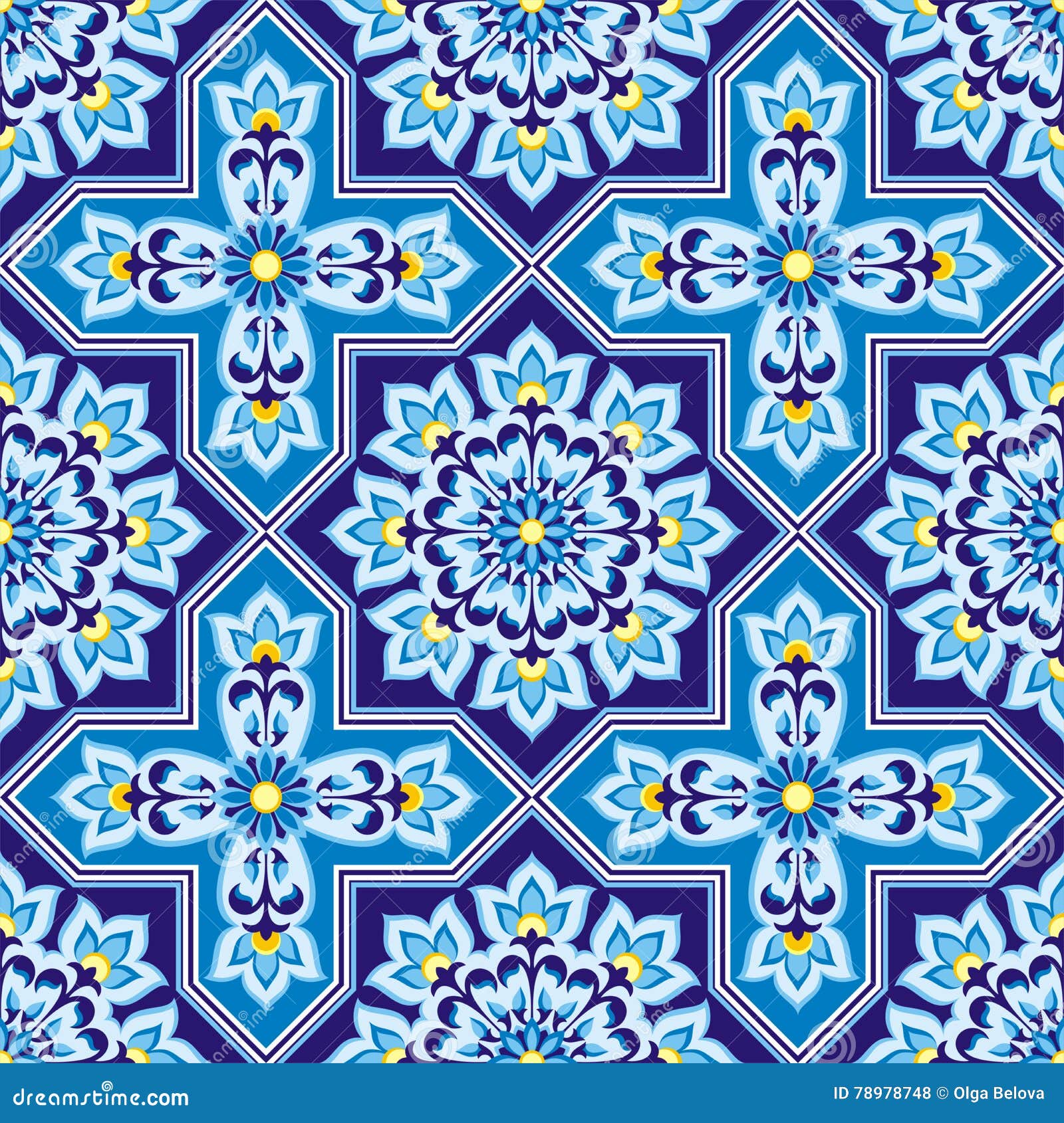 Arab seamless texture stock vector. Illustration of oriental - 78978748