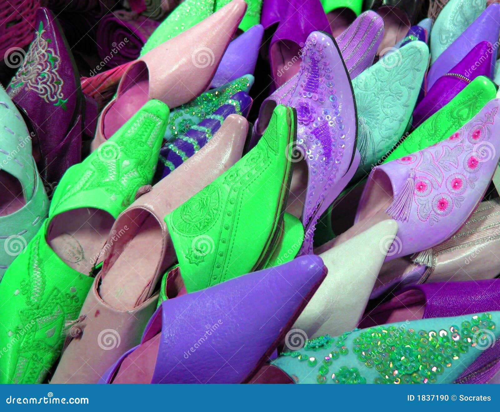 Arab shoes stock photo. Image of muslim, souk, souvenirs - 1837190