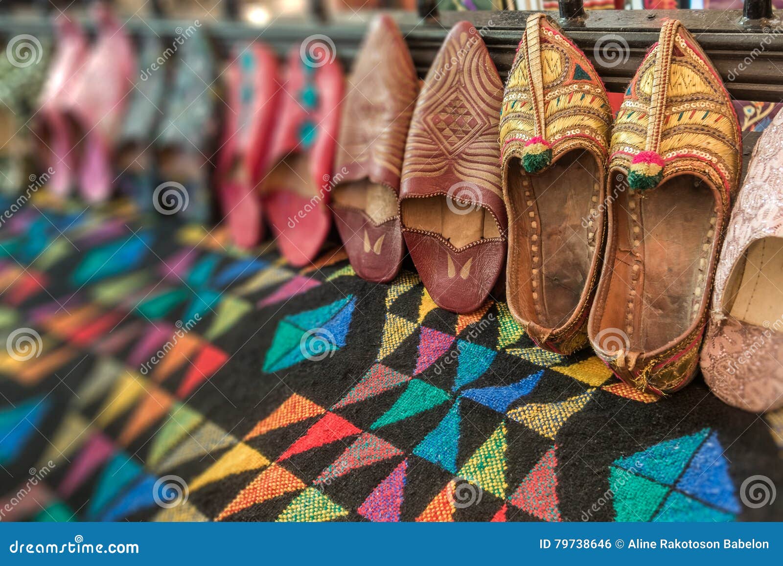Arab slippers stock photo. Image of handicraft, bazaar - 79738646