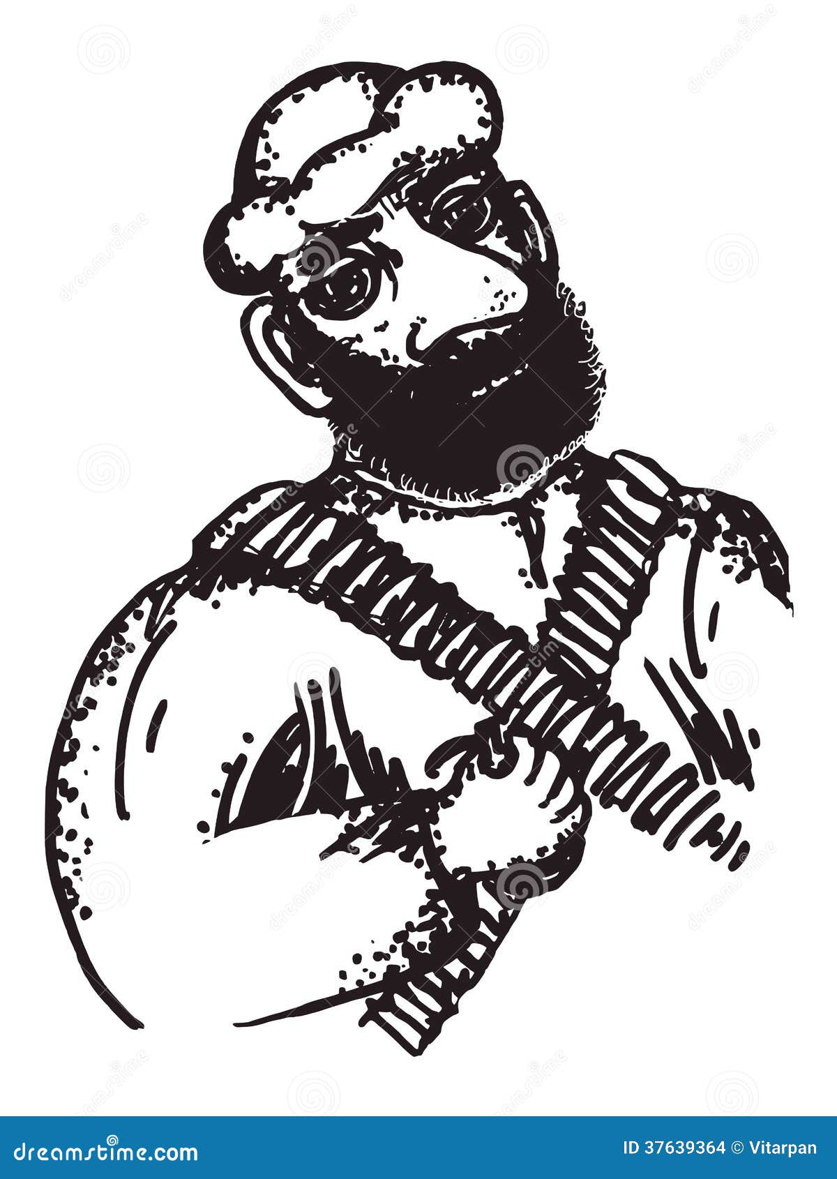 Arab soldier stock vector. Illustration of action, fighting - 37639364