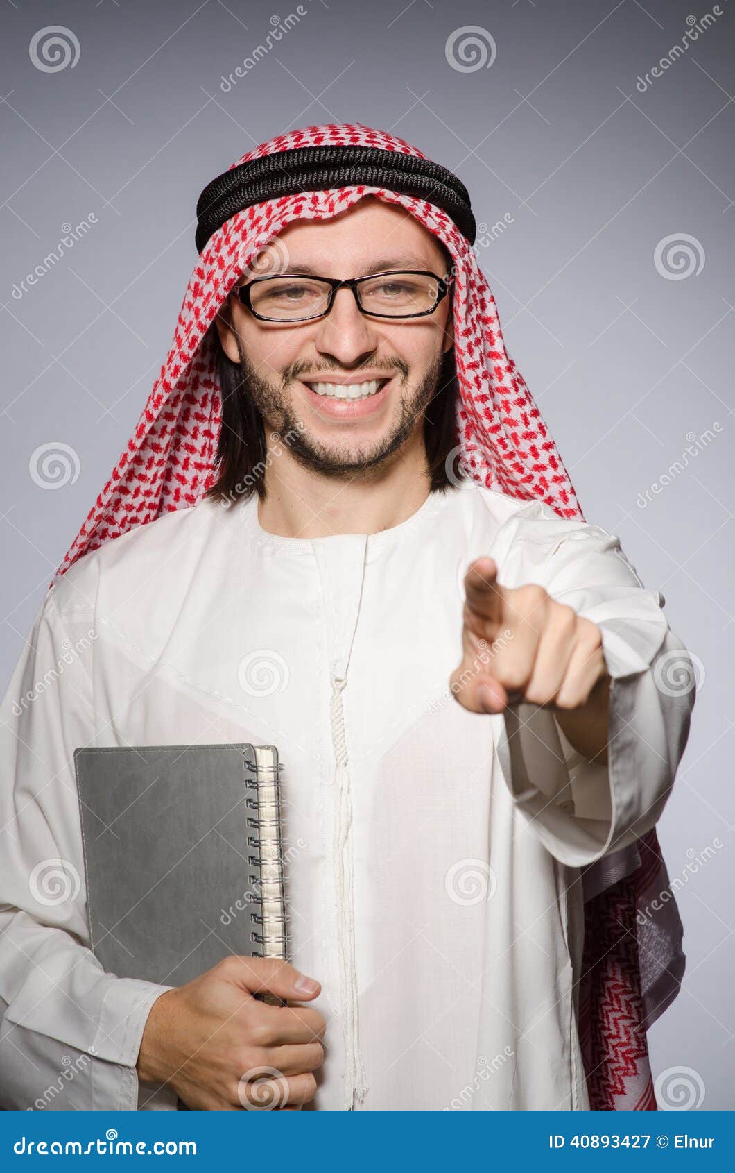 Arab student with book stock image. Image of headdress - 40893427