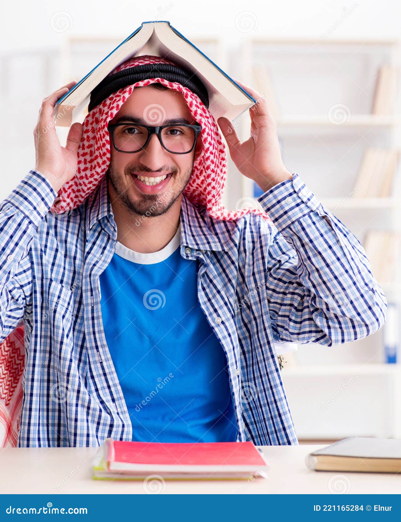 Arab Student Preparing for University Exams Stock Photo - Image of ...