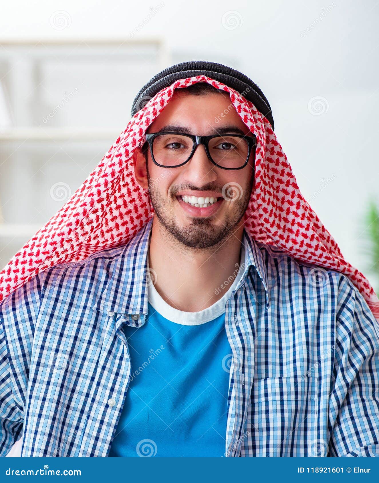 The Arab Student Preparing for University Exams Stock Image - Image of ...