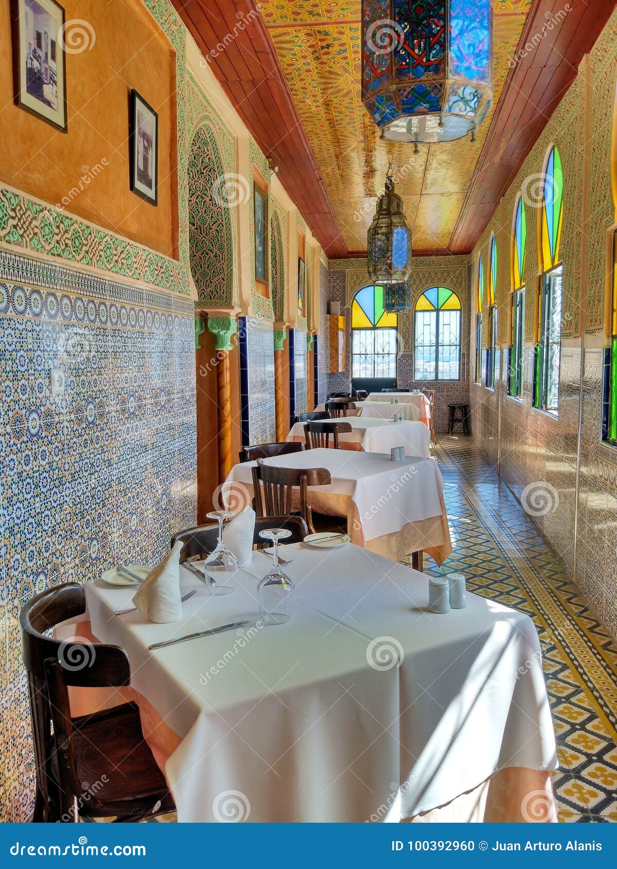 Arab style restaurant stock photo. Image of arabic, colourful - 100392960