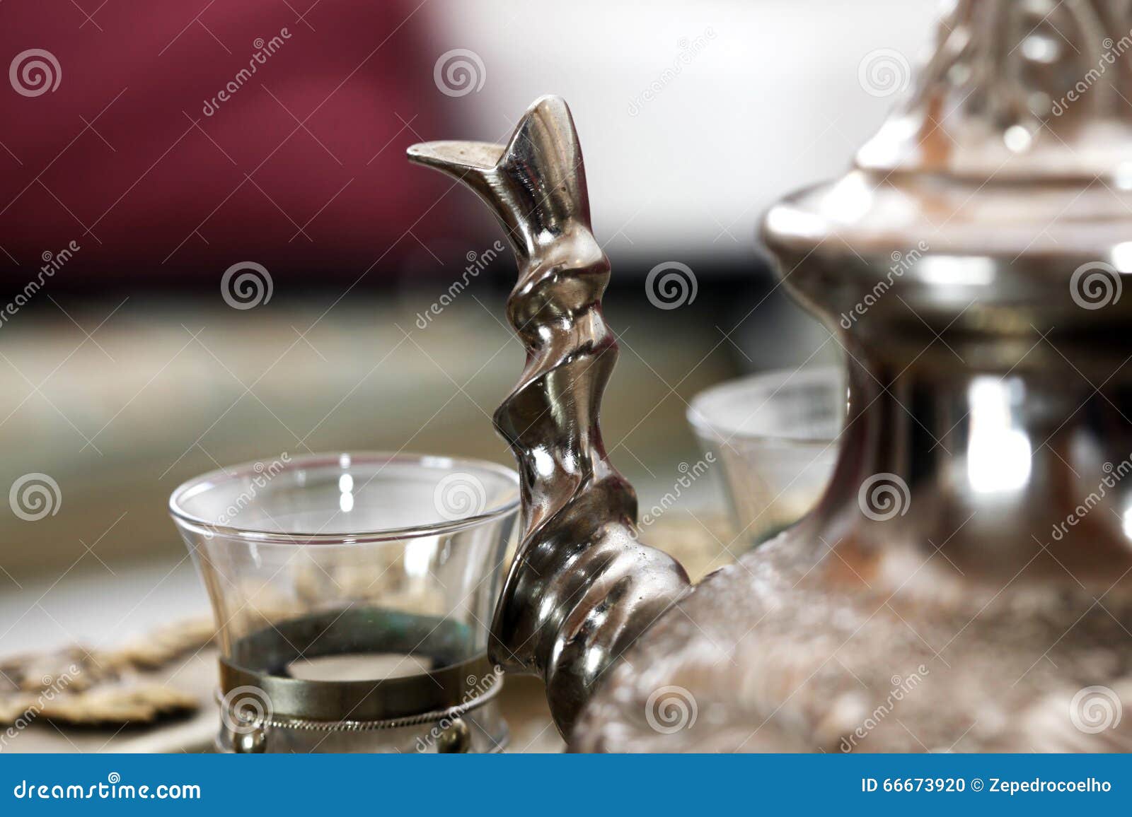 Arab teapot stock photo. Image of metal, moroccan, traditional - 66673920