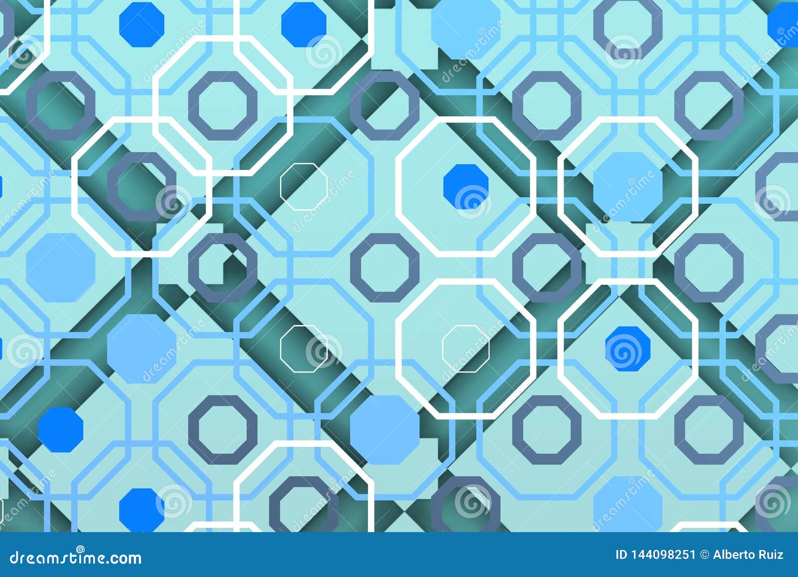 Arab Tech Background With Blue Octagon Stock Photo | CartoonDealer.com ...