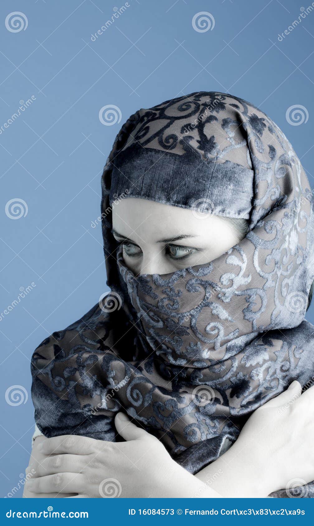 Arab woman wearing veil stock image. Image of arabic - 16084573