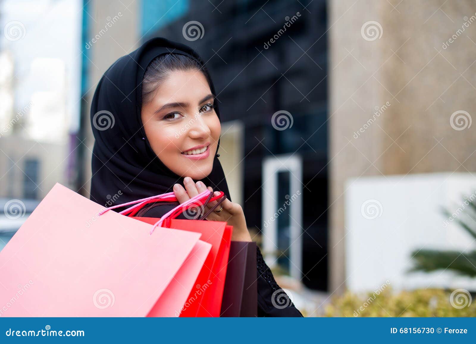 Arab Women Shopping stock photo. Image of lifestyle, isolated - 68156730