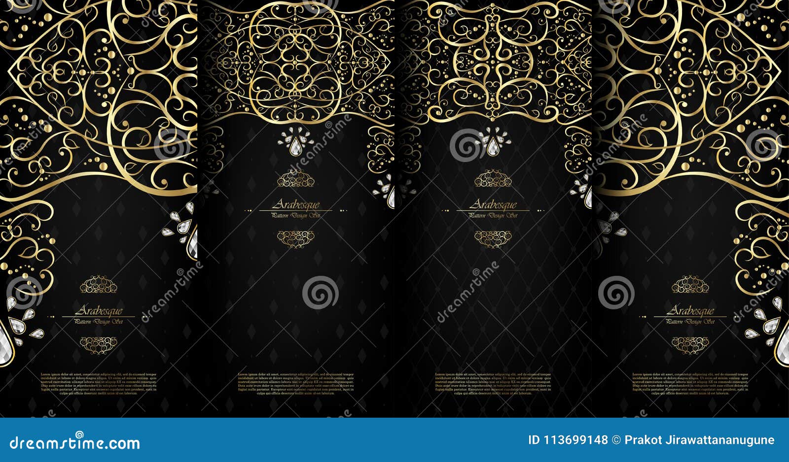 Abstract Islamic Border Design Cartoon Vector | CartoonDealer.com #73843757