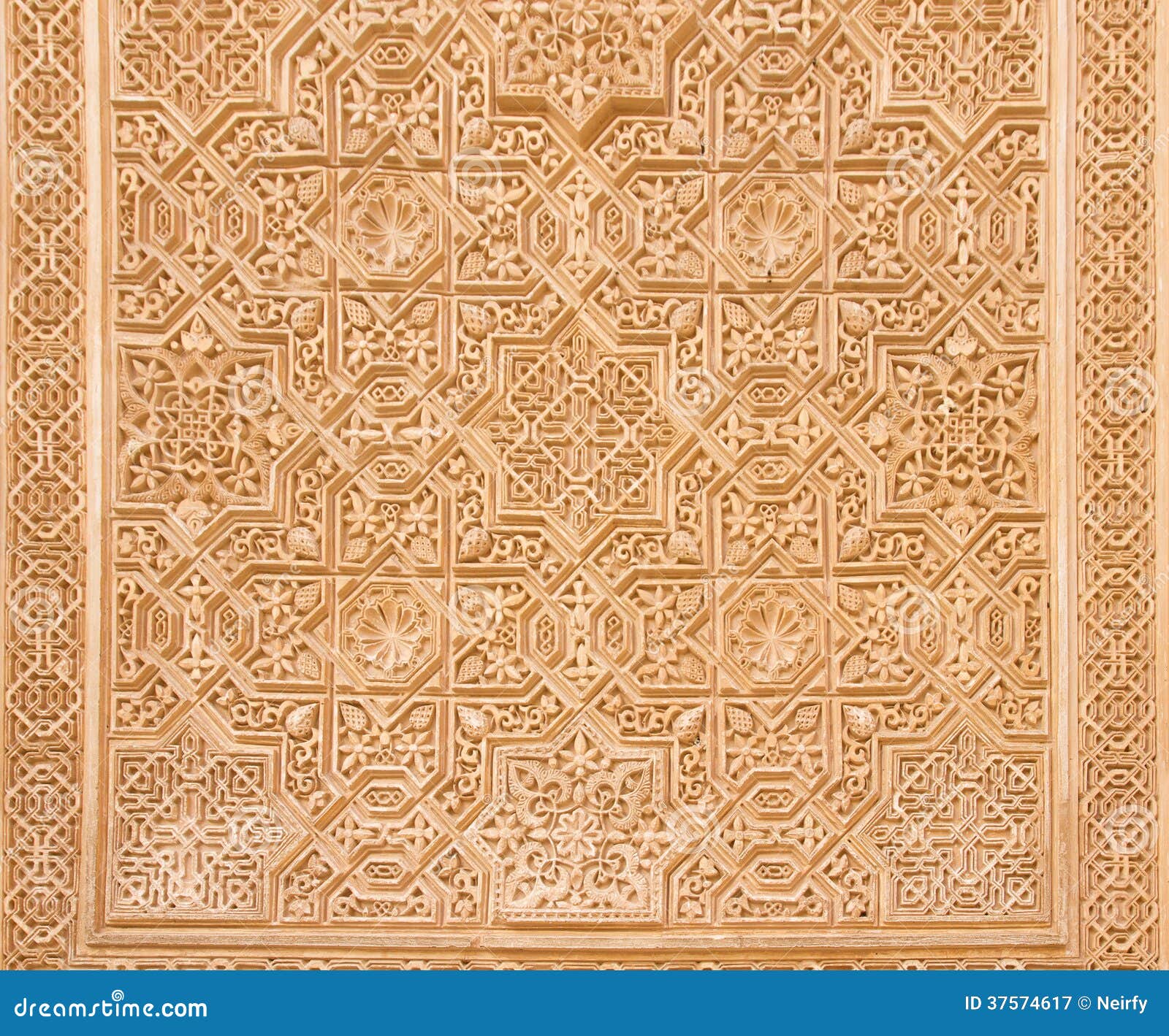 Arabesque at the Alhambra, Granada, Spain Stock Image - Image of islam ...