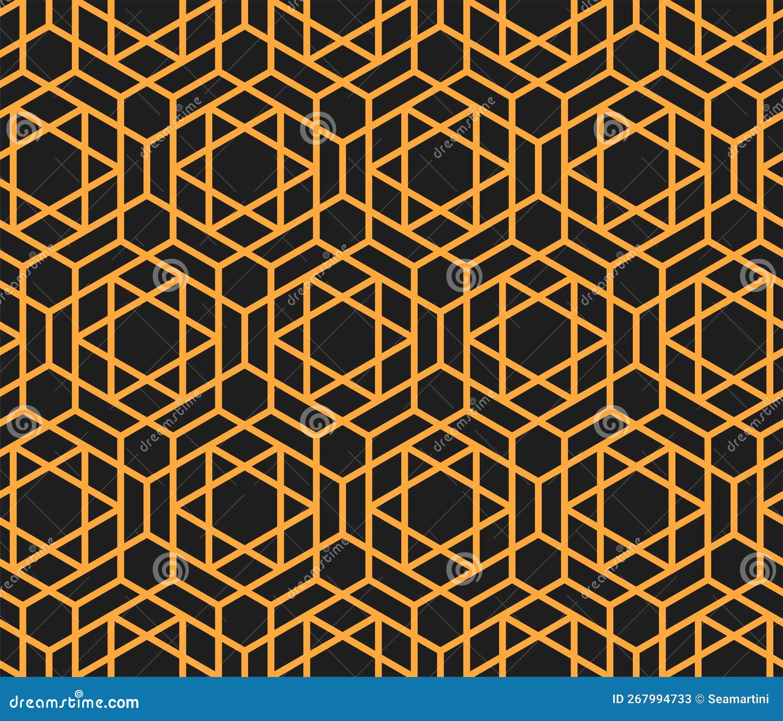 Arabesque, Arabic Mashrabiya Seamless Pattern Stock Illustration ...