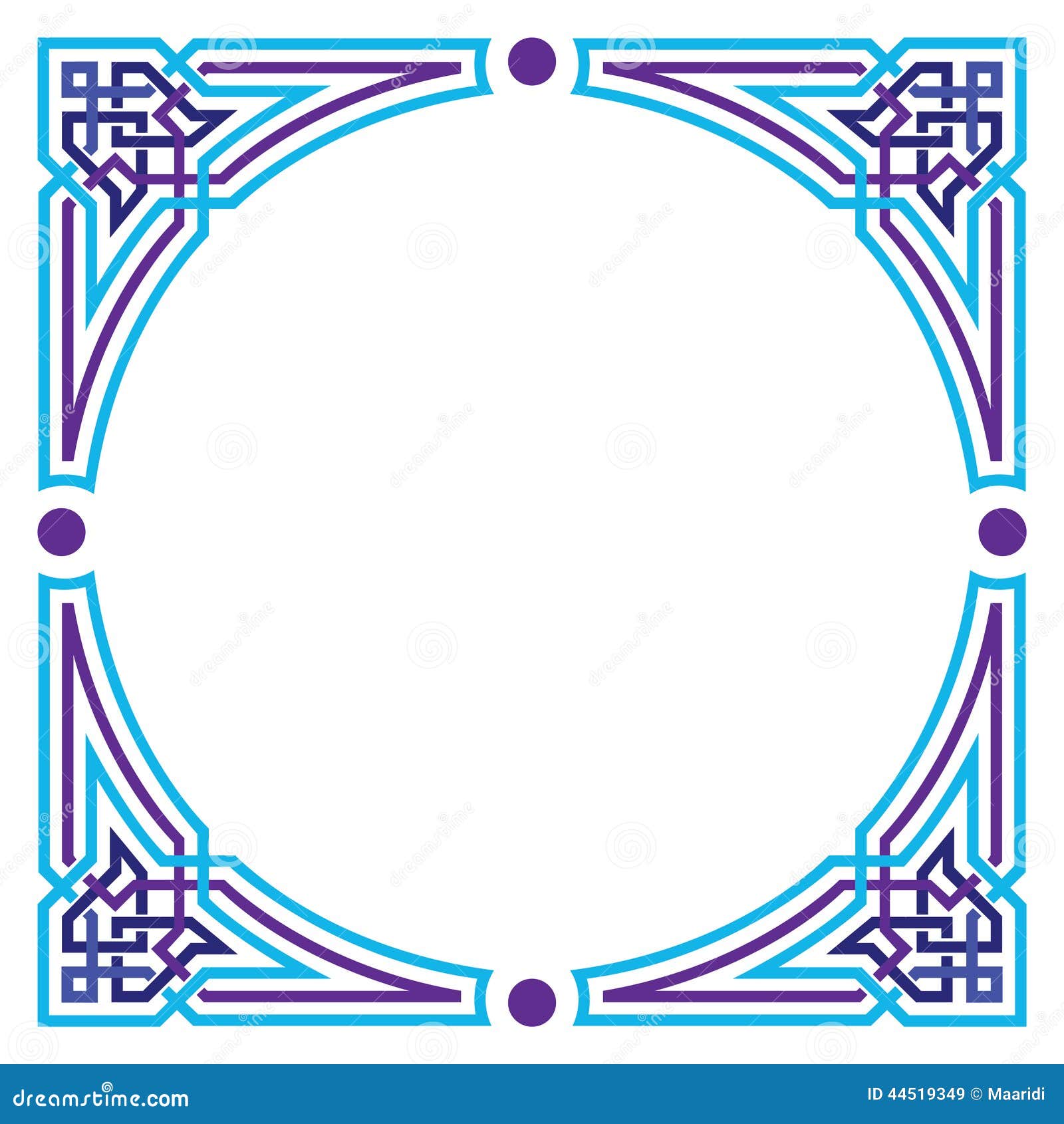 Arabesque blank border stock vector. Illustration of islam - 44519349