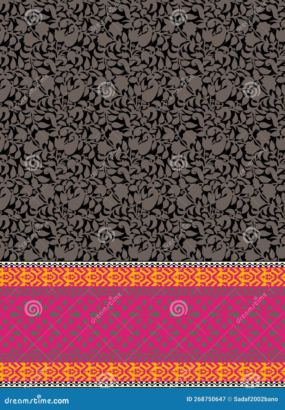 Arabesque Damask Baroque Abstract Vintage Wallpaper Vector Seamless ...