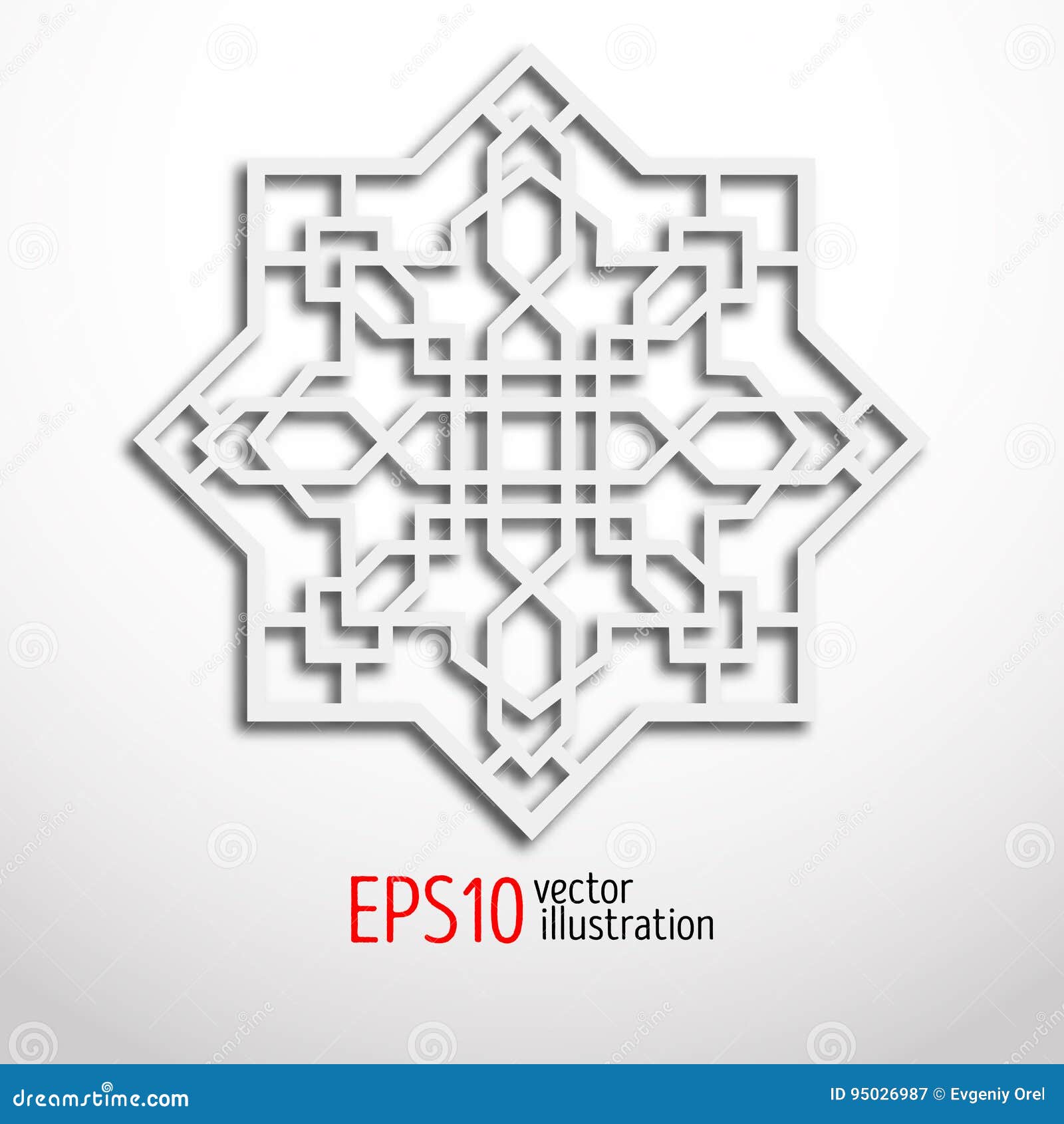 Arabesque Design in 3d. Eastern Pattern. Sacral Geometry. Stock Vector ...