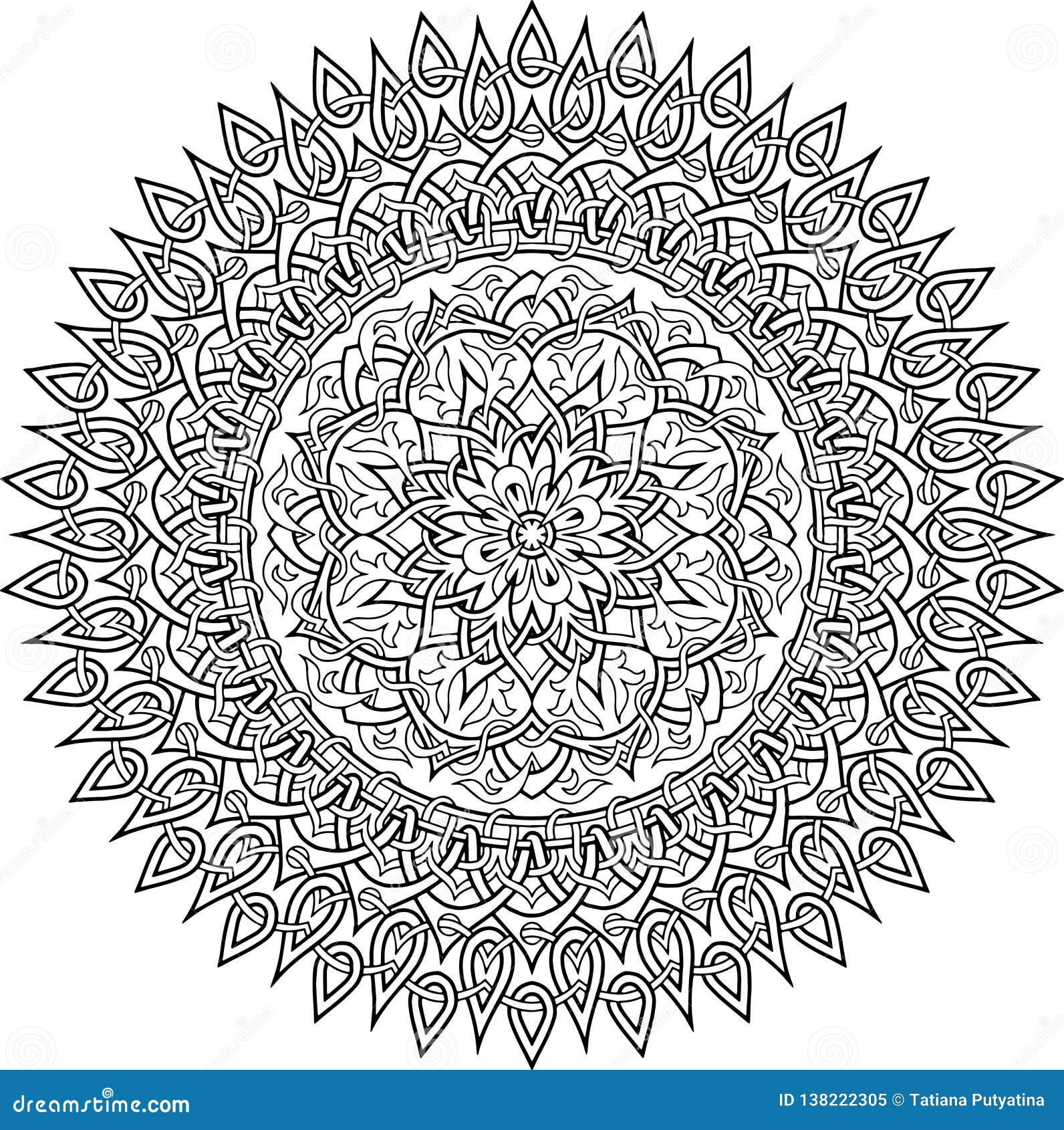 Arabesque Doodles Sketch Vector Illustration Stock Illustration ...