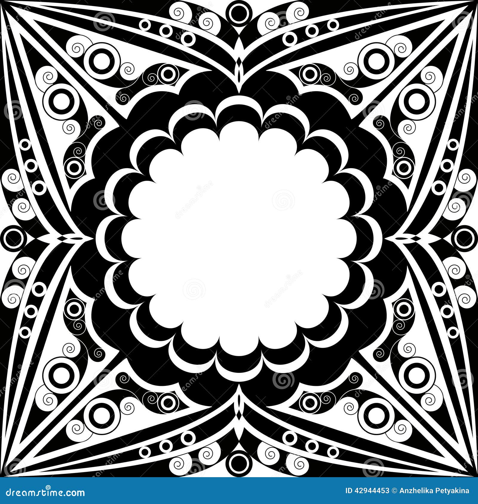 Arabesque frame stock vector. Illustration of black, geometry - 42944453