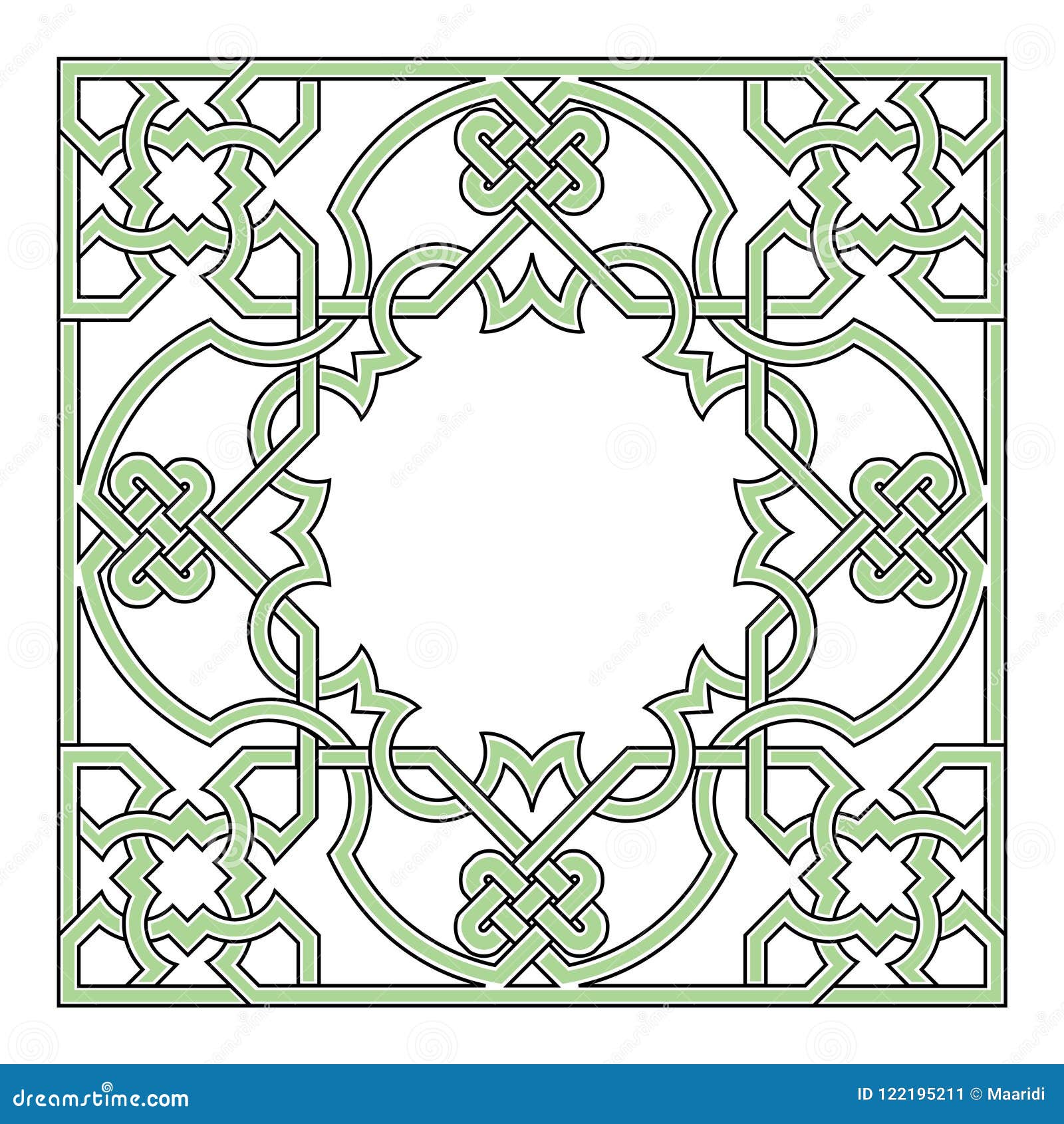 Arabesque Frame, Geometric Border Stock Vector - Illustration of ...