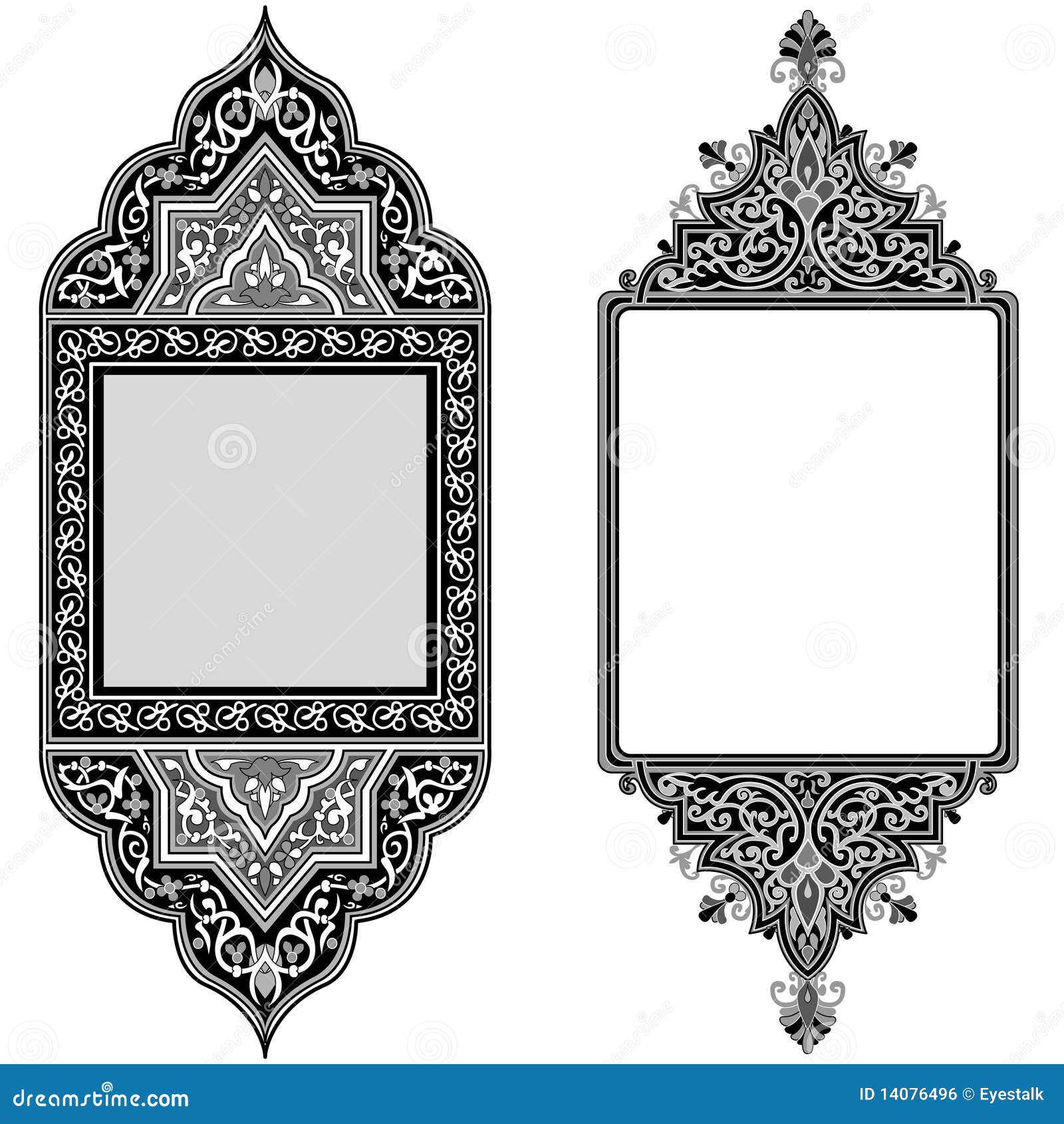 Arabesque Frames stock vector. Illustration of arabic - 14076496