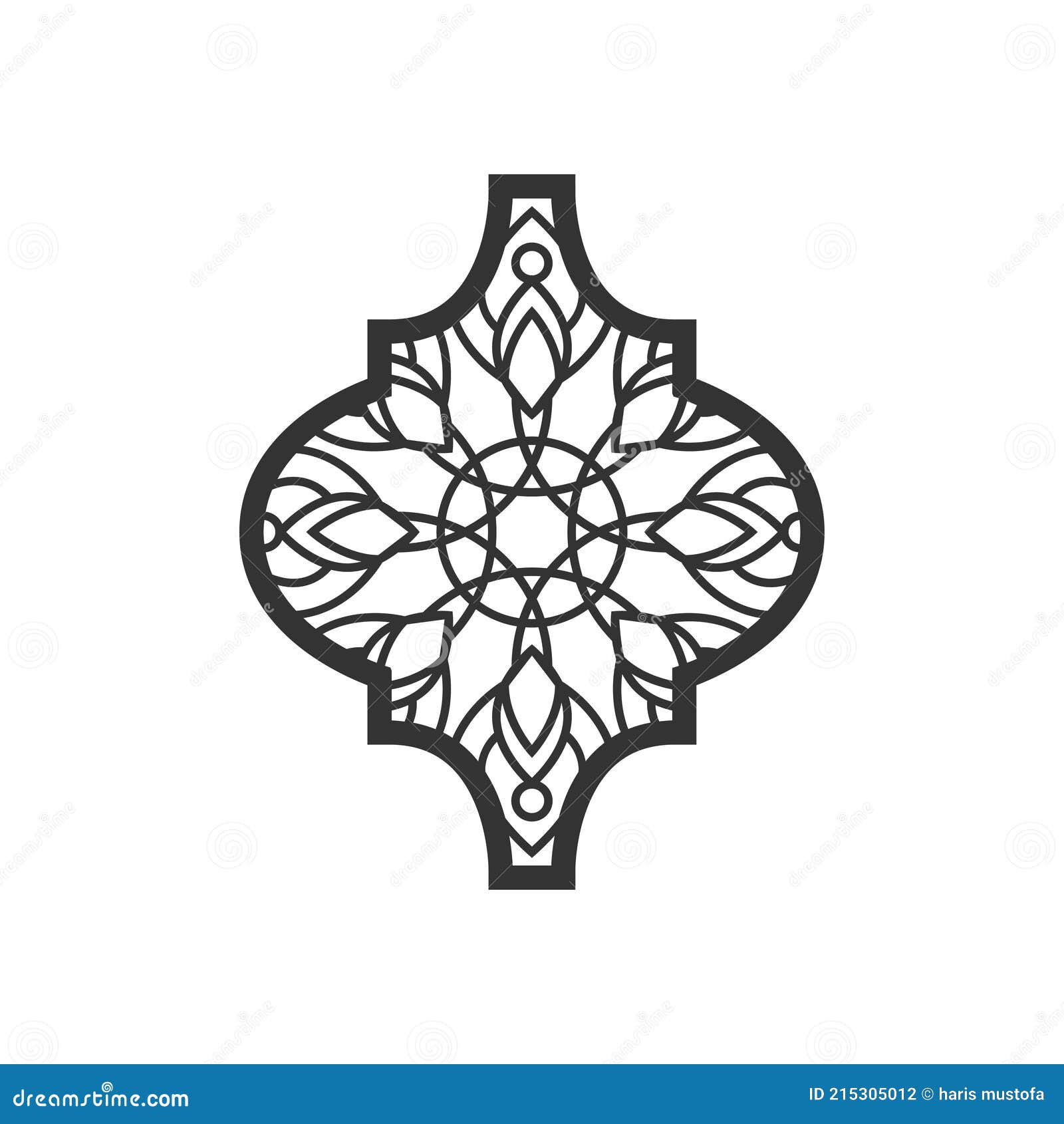 Arabesque Icon Design Template Vector Stock Illustration - Illustration ...