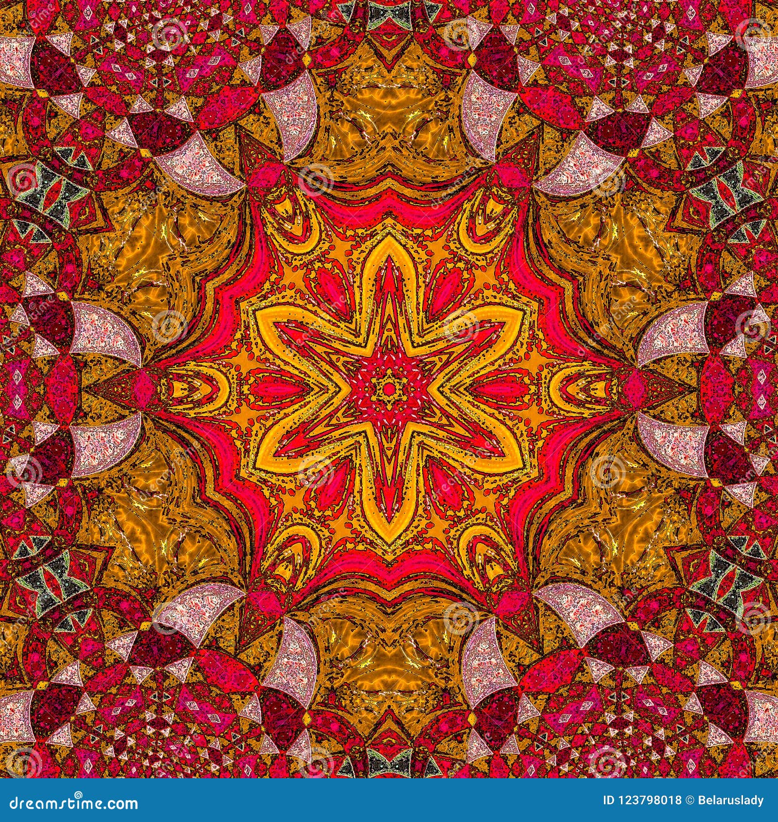 Arabesque Islamic Style in Colorful Detailled Design Stock Illustration ...