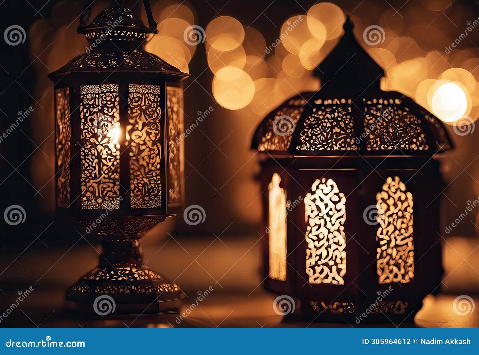 Arabesque Lantern Mode Ramadan Low Light Background Stock Illustration ...