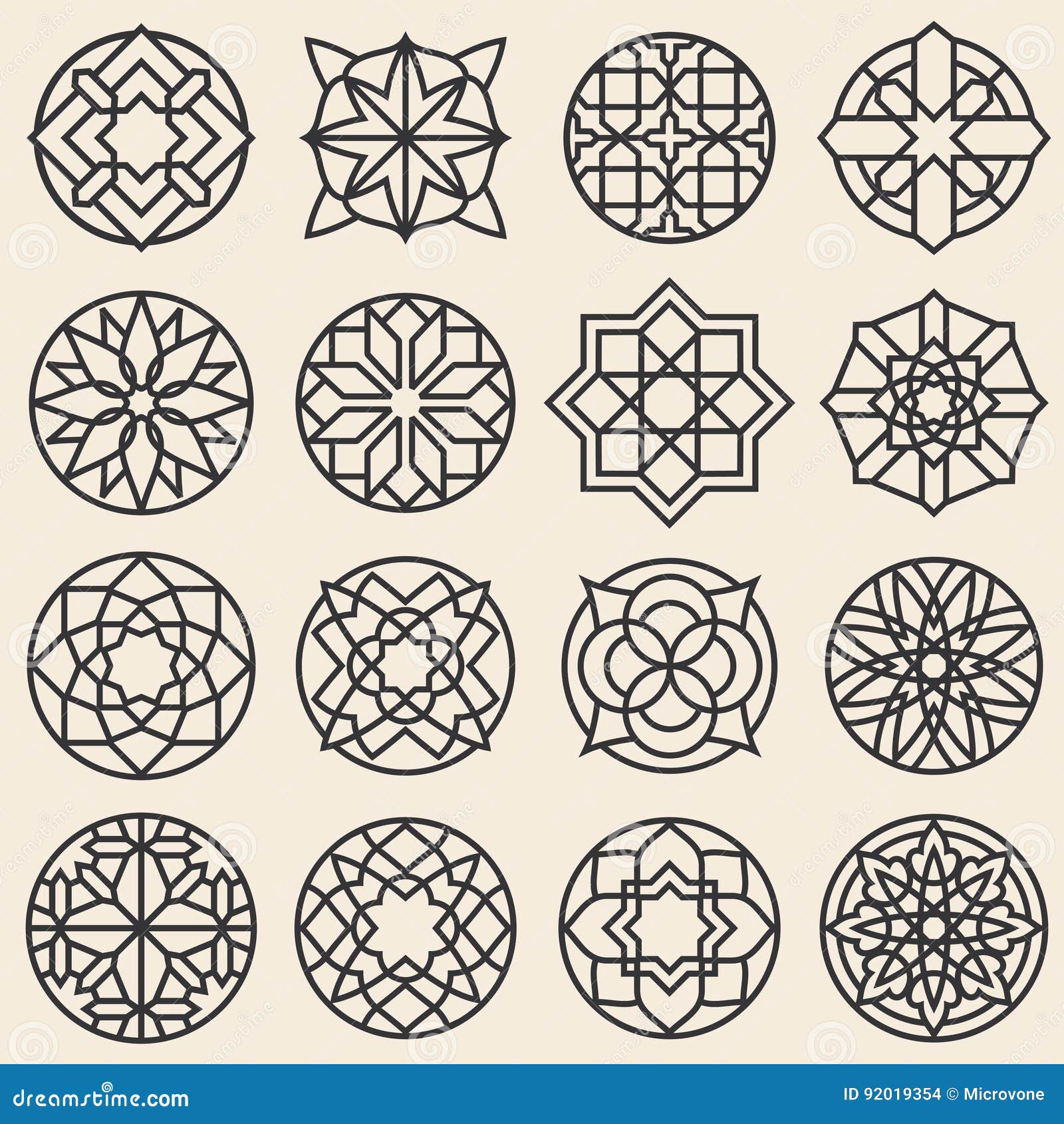 Arabesque Ornaments. Vector Star Logo Design Template in Arabic Style ...