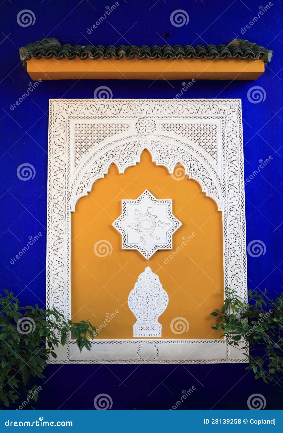 Arabesque Panel , Marrakesh, Morocco Stock Photo - Image of majorelle ...