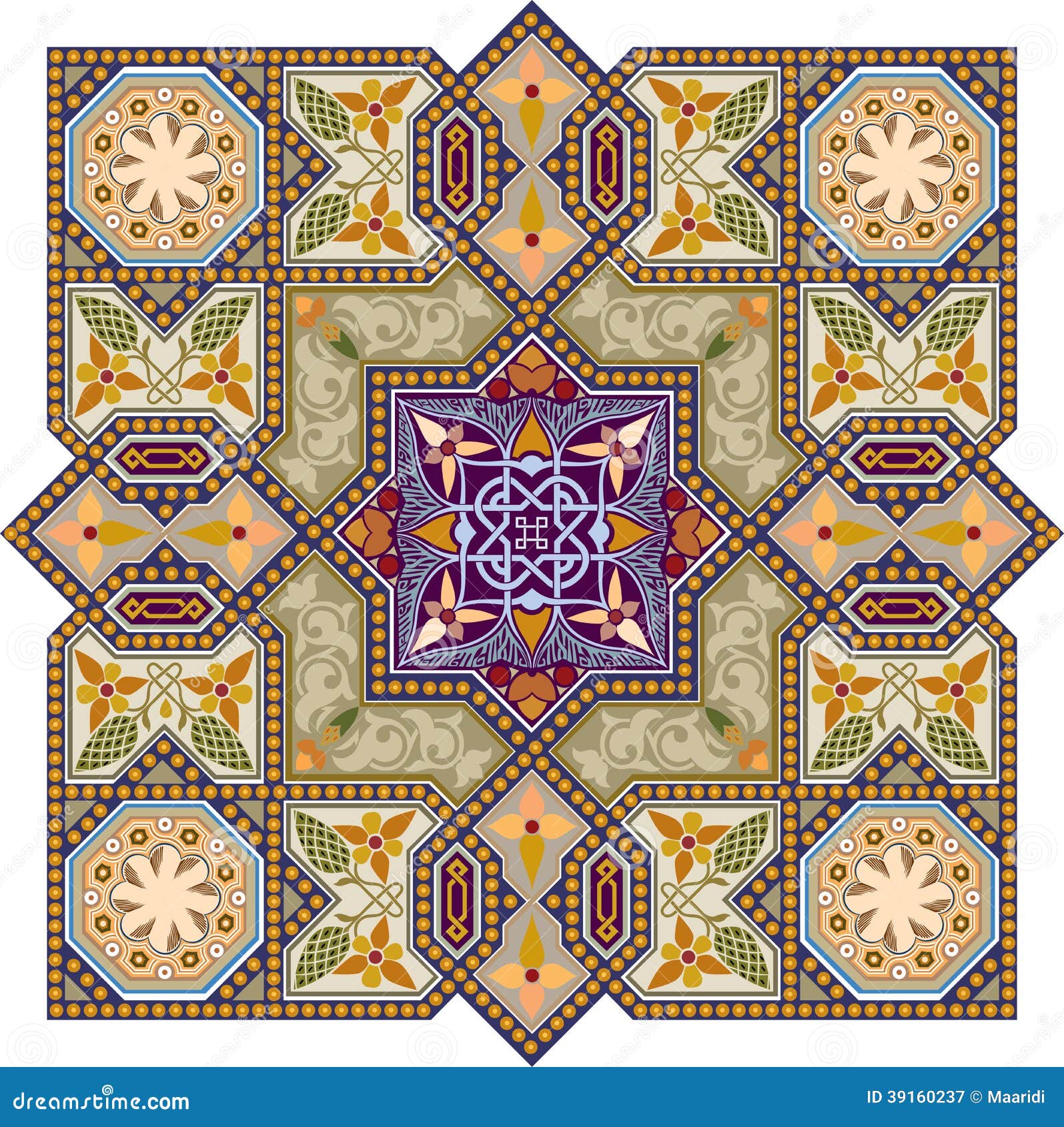 Arabesque pattern stock vector. Illustration of handcraft - 39160237