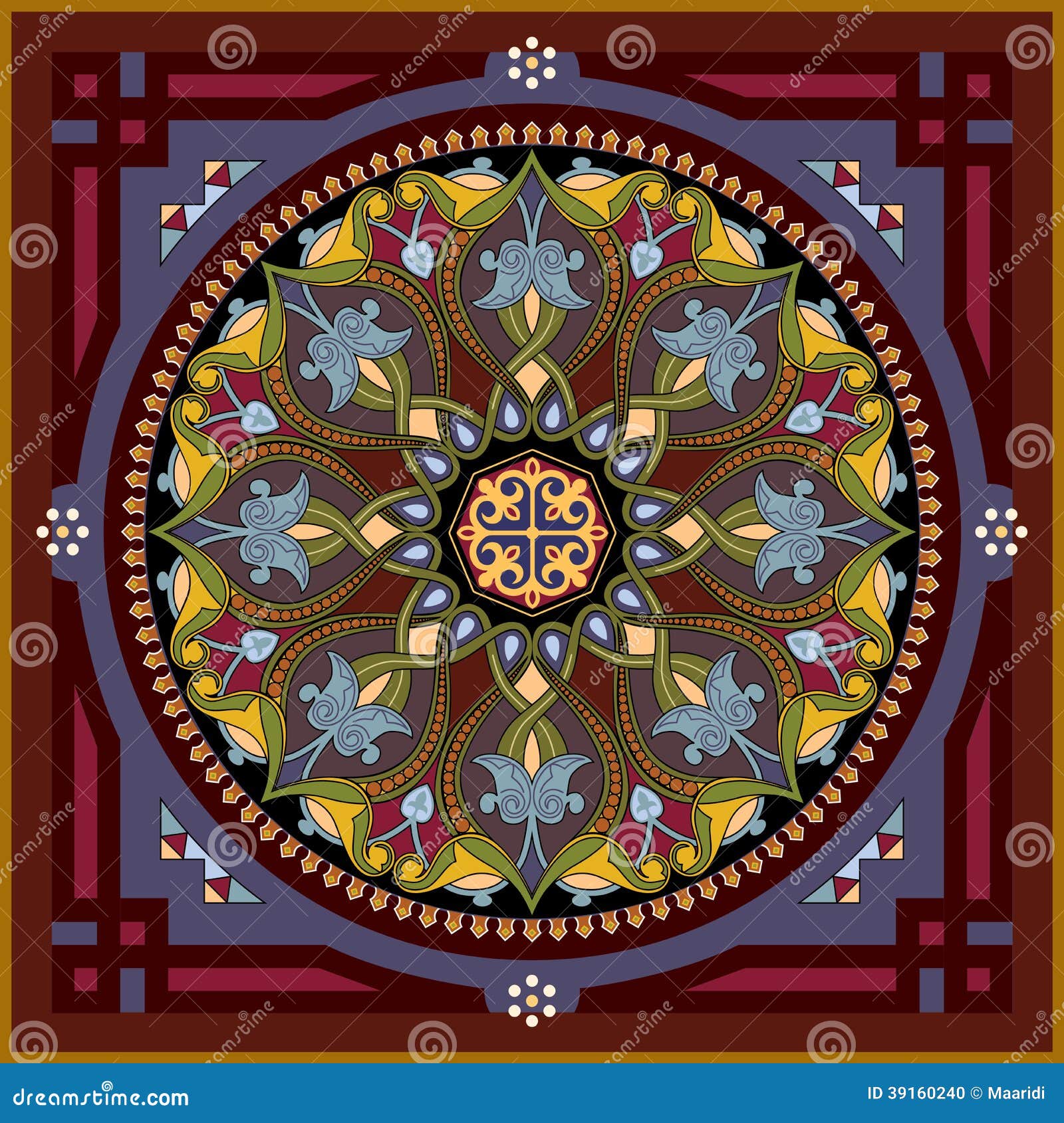 Arabesque Pattern Fanoos Cartoon Vector | CartoonDealer.com #147004881