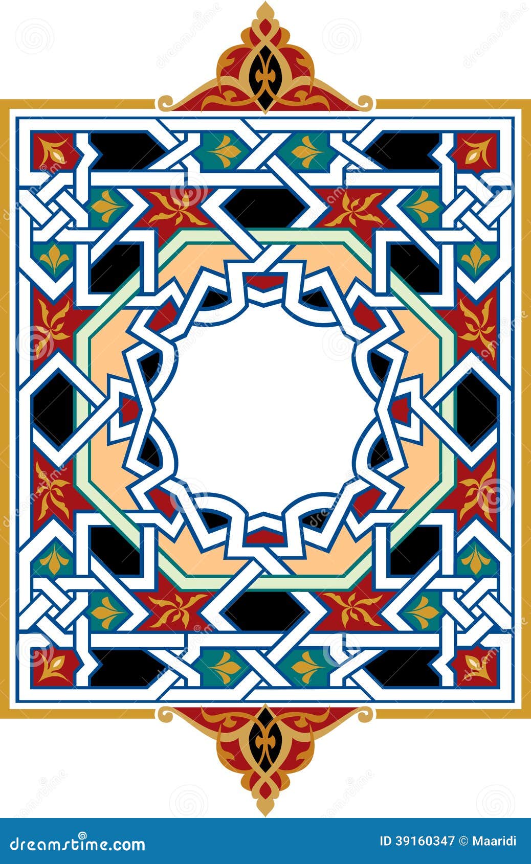 Arabesque pattern stock vector. Illustration of handmade - 39160347