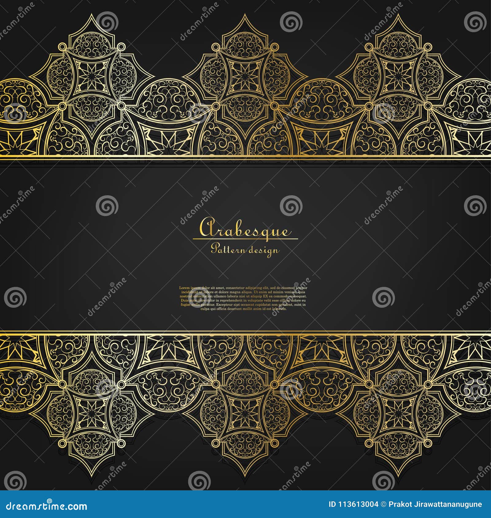 Arabesque Pattern Floral Style Background Template Vector Stock Vector ...