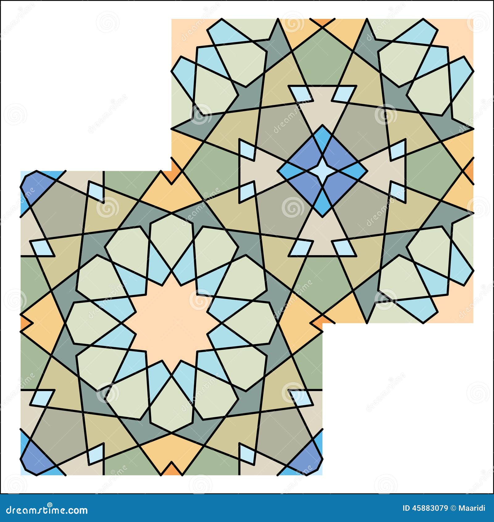 Arabesque pattern stock vector. Illustration of grid - 45883079