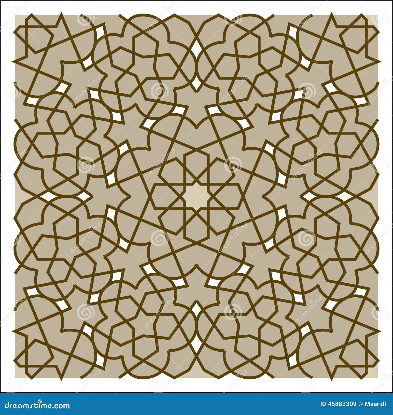 Arabesque pattern stock vector. Illustration of grid - 45883309