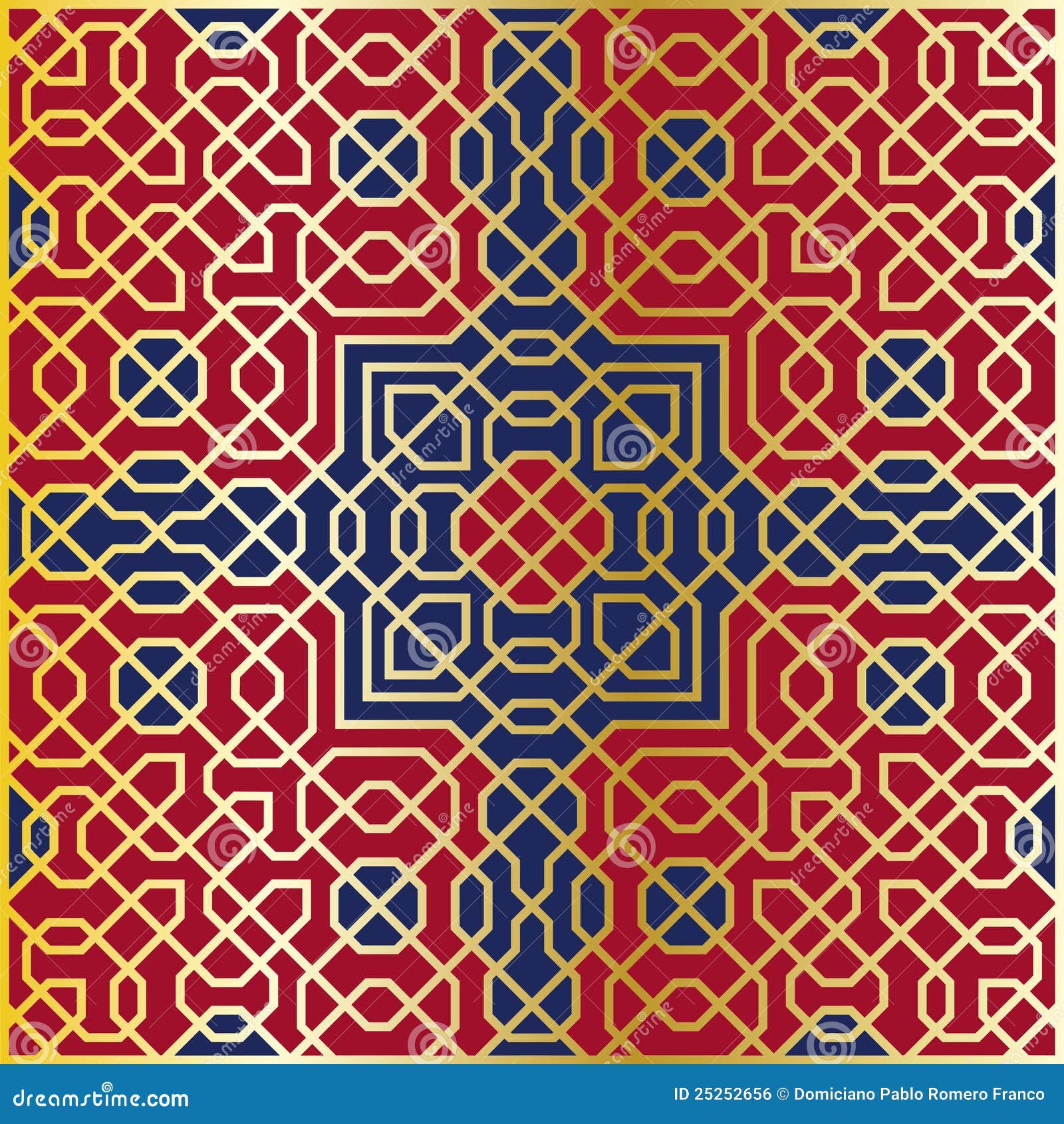 Arabesque seamless pattern stock vector. Illustration of islamic - 25252656