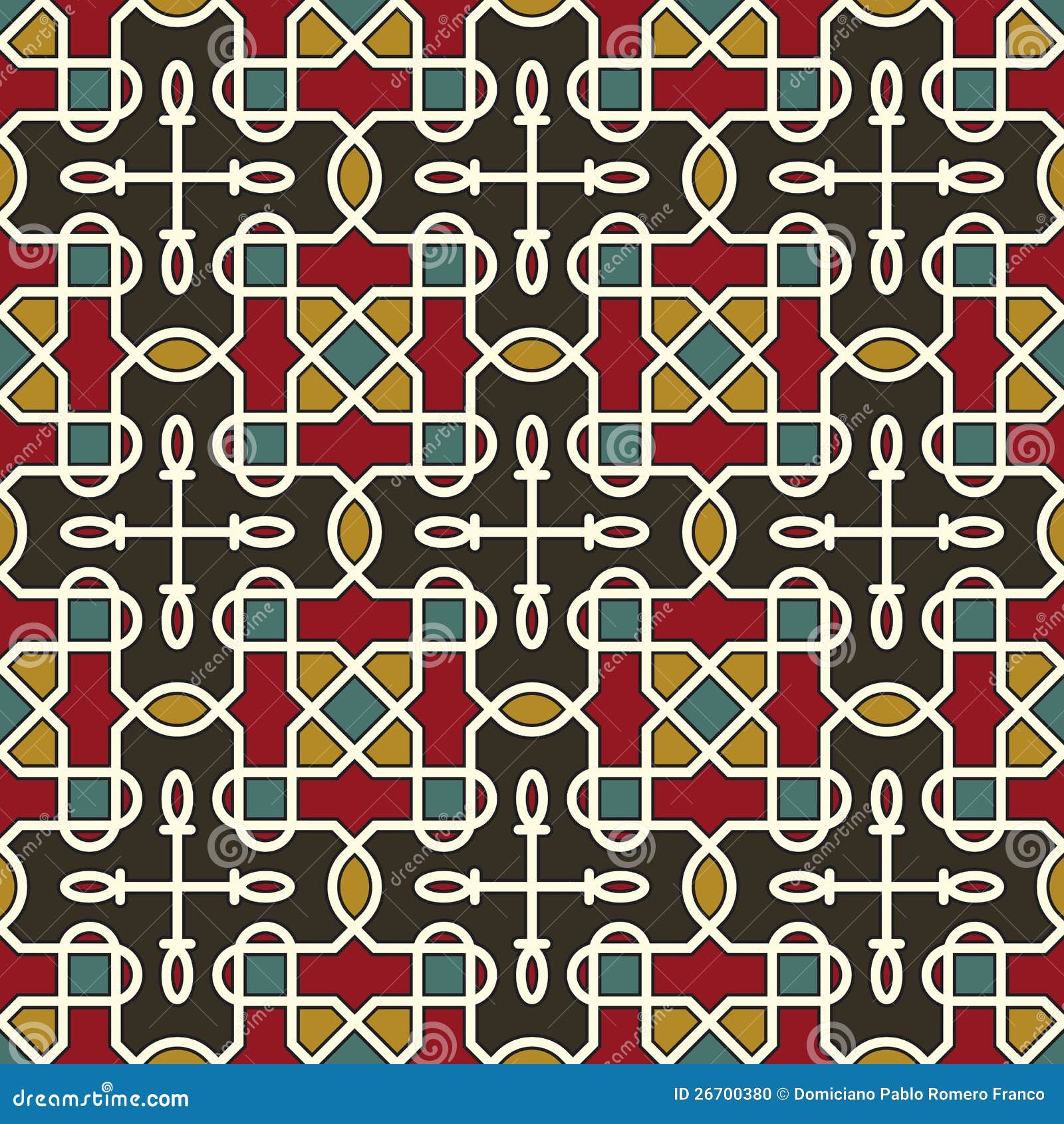 Arabesque seamless pattern stock vector. Illustration of design - 26700380