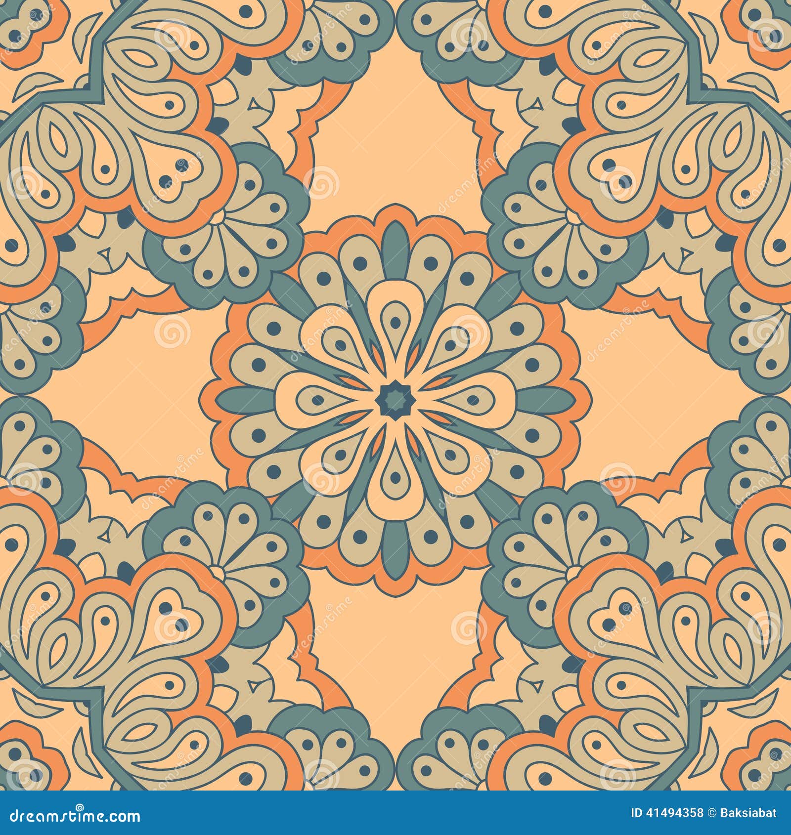 Arabesque Seamless Pattern. Stock Vector - Illustration of arabesque ...
