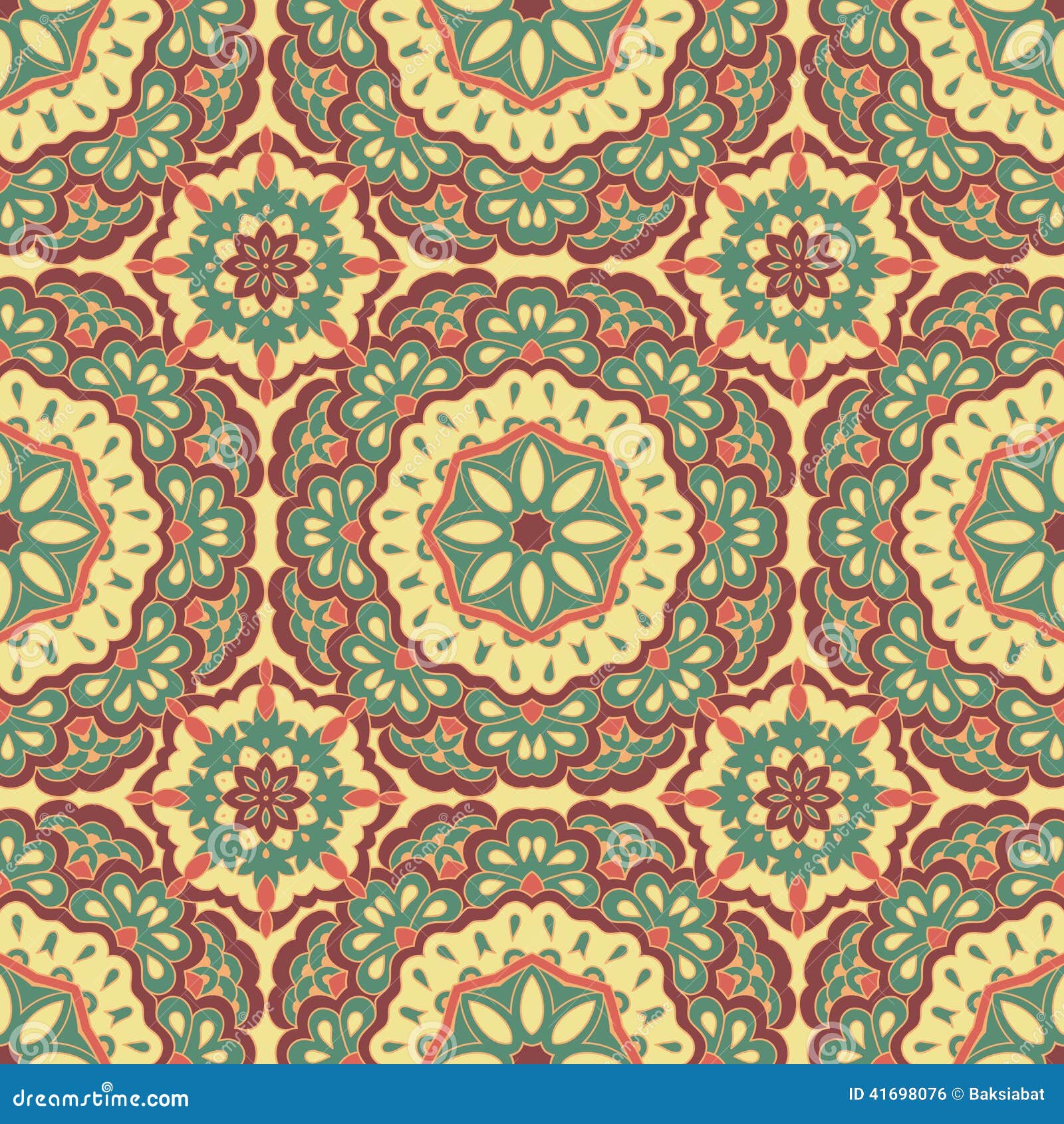 Arabesque Seamless Pattern. Stock Vector - Illustration of design ...