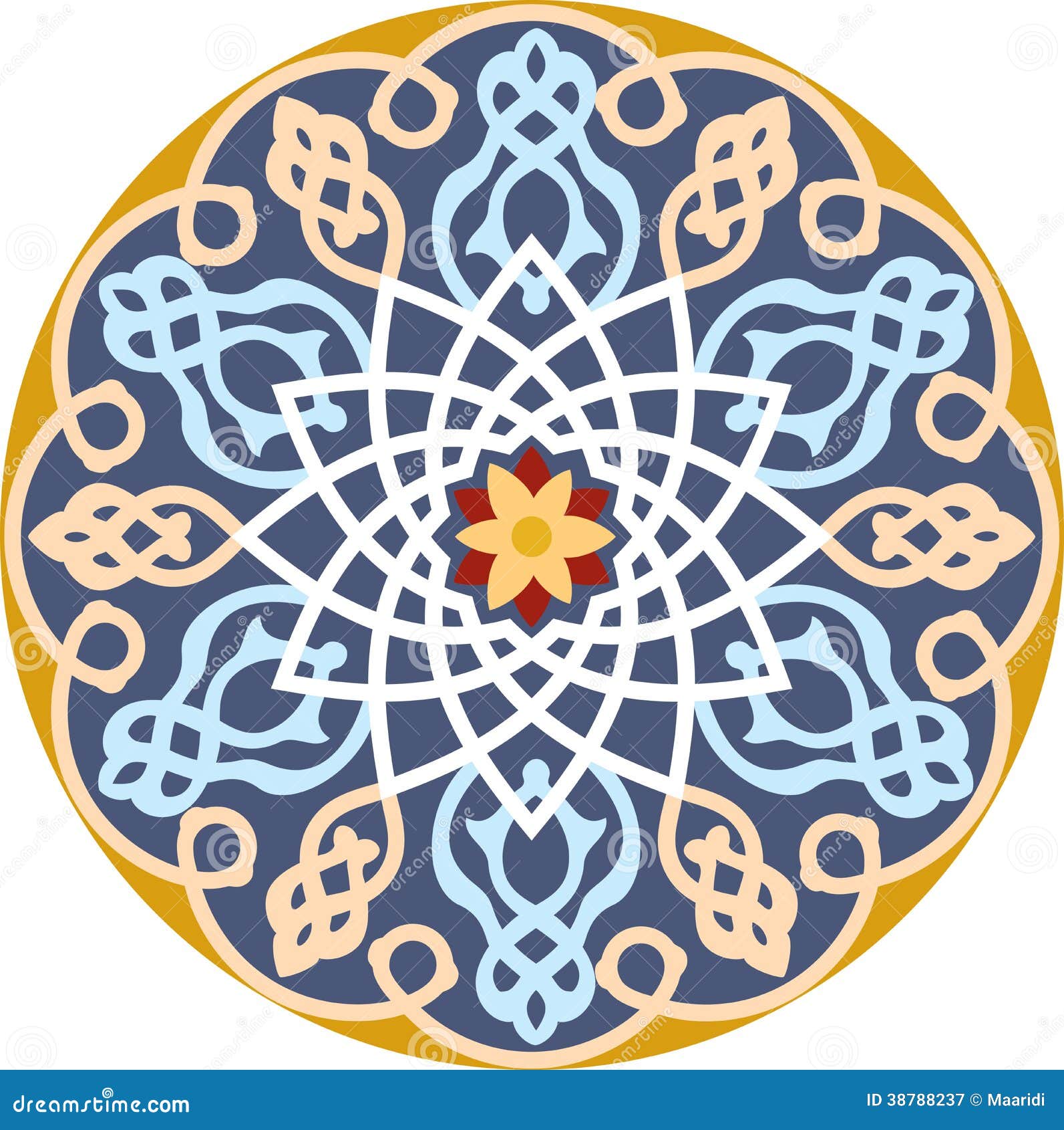 Arabesque Seamless Pattern. Background Vintage Flower. Texture Royal ...