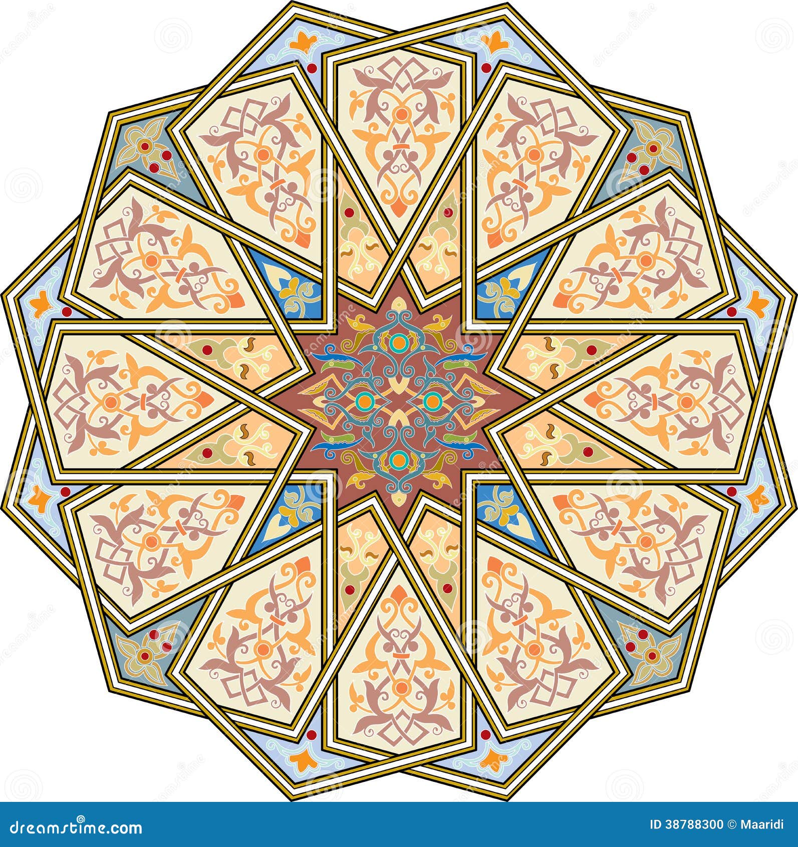 Arabesque seamless pattern stock vector. Illustration of frame - 38788300