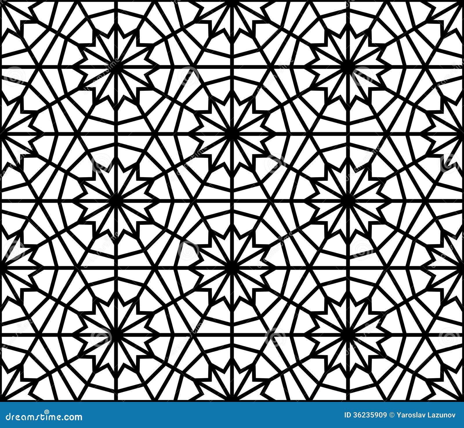 Arabesque Seamless Pattern in Editable Vector File Stock Vector ...