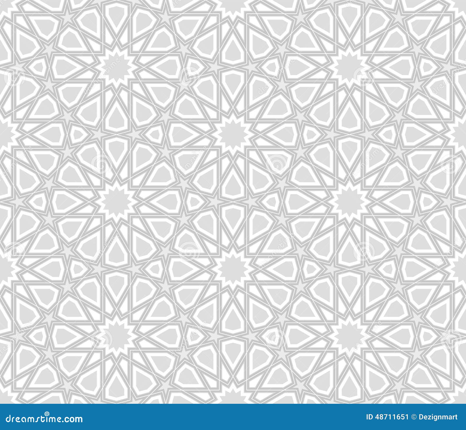 Arabesque Star Pattern, Light Grey Background Stock Vector ...