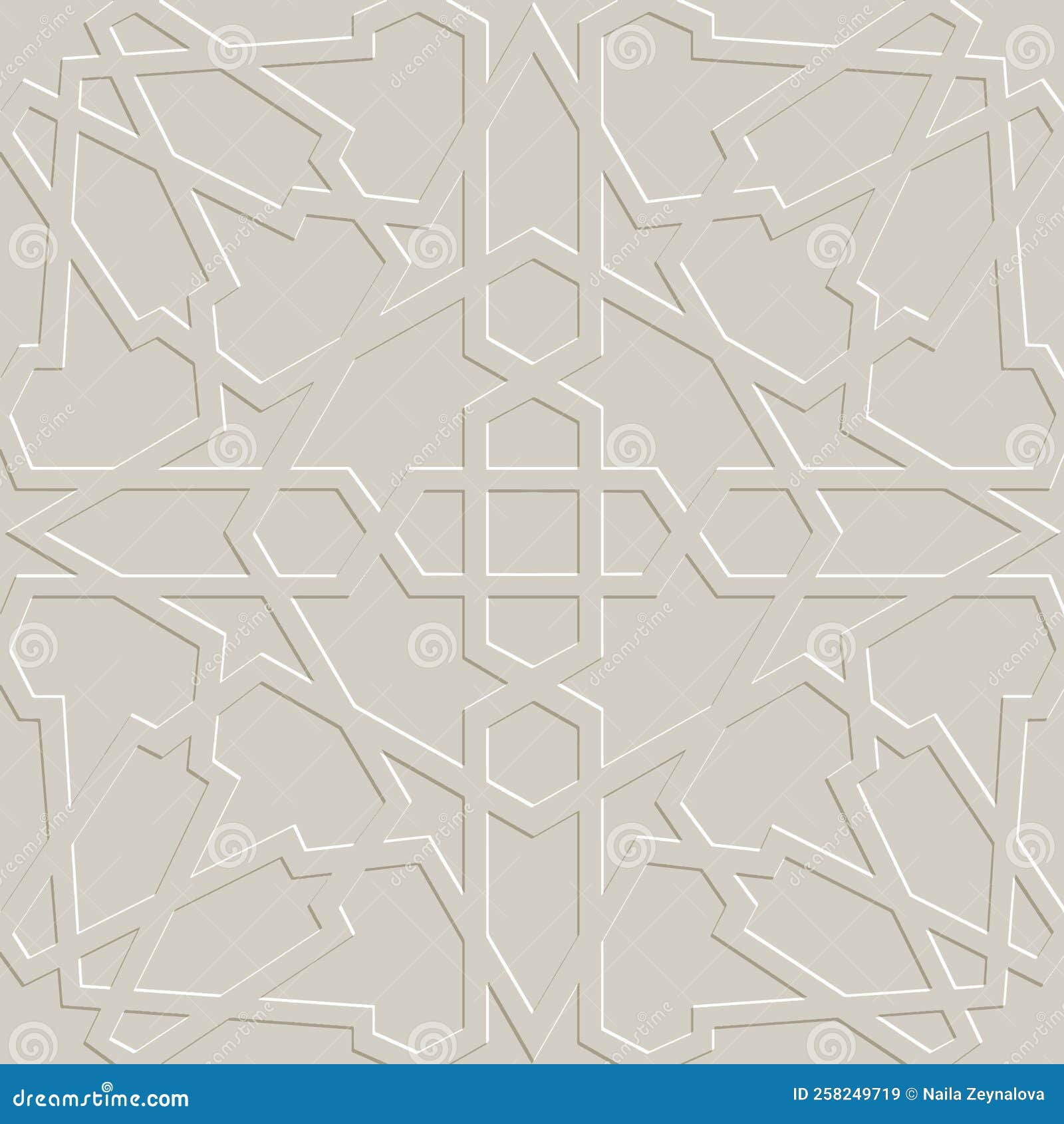 Arabesque Textured 3d Seamless Pattern. Islamic Arabian Style Embossed ...