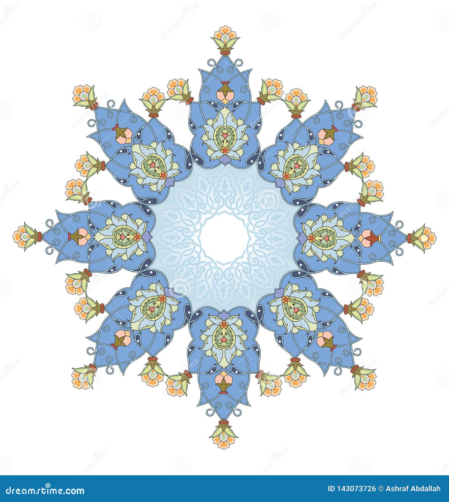 Arabic Arabesque Decorative Ornamental Illustration Design Stock Vector ...