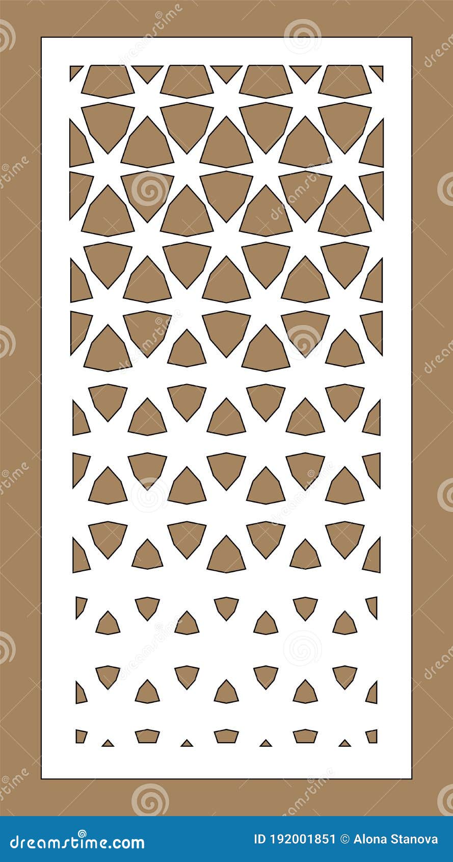 Arabesque Vector Gradient Panel. Laser Cutting. Template for Interior ...