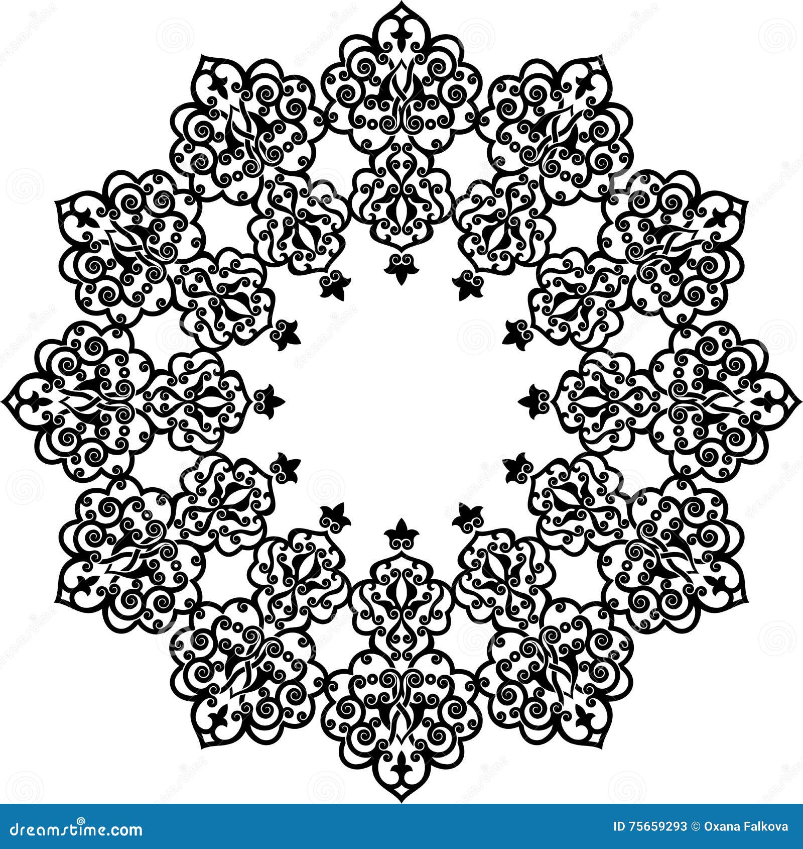 Arabesque stock vector. Illustration of abstract, arabic - 75659293